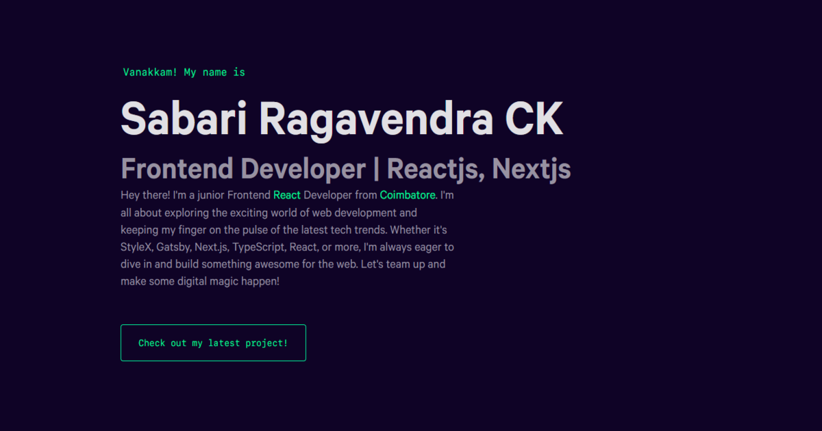 Sabari Ragavendra CK